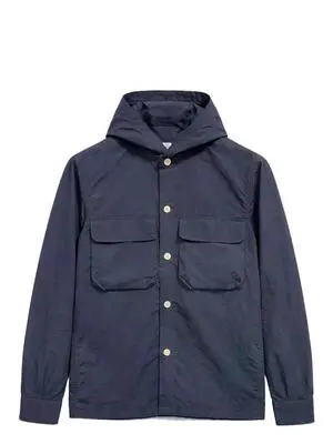 LES HÉRITIERS Button-up Hoodie - Blue