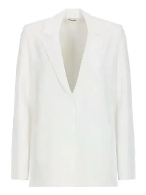 KANGRA Single-breasted Notched-lapel Blazer - White