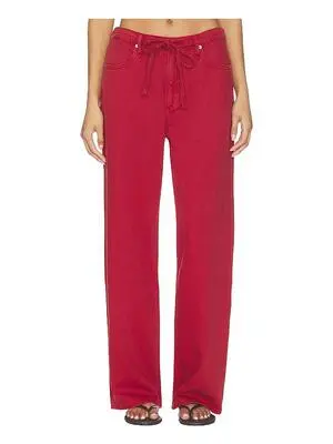 Rag & Bone Featherweight Phoebe Drawstring Wide Jeans In . Also - Red