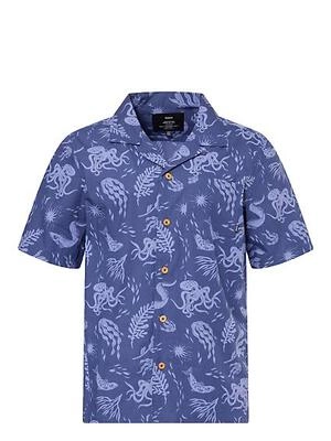 FINISTERRE Dylan Printed Short-sleeve Cotton Shirt - Galactic