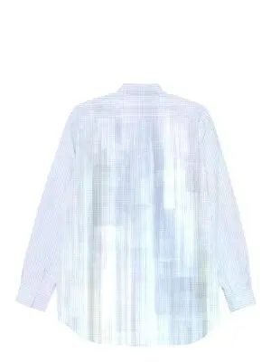 Comme Des Garçons Checked Long-sleeve Shirt - Blue