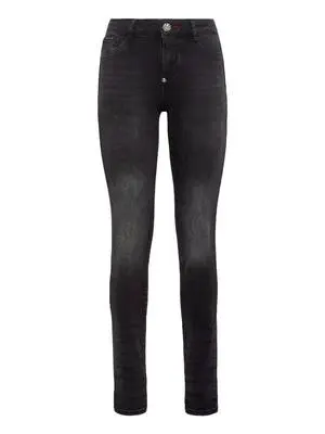 Philipp Plein Philipp Plein Logo Plaque Skinny Denim Jeans Black