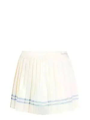 SPORTY & RICH Pleated Skort With Stripe Detailing - Neutrals