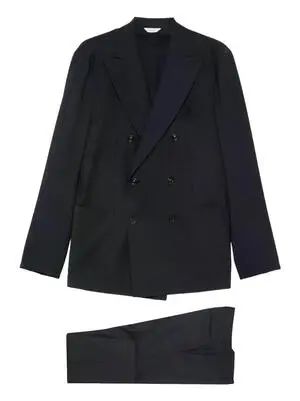 Boglioli Double-breasted Peak-lapels Suit - Blue