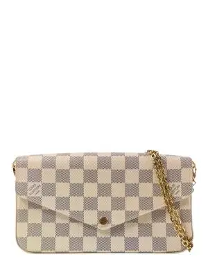 LOUIS VUITTON Louis Vuitton Felicie Pochette Damier Azur Tote Bag Neutrals