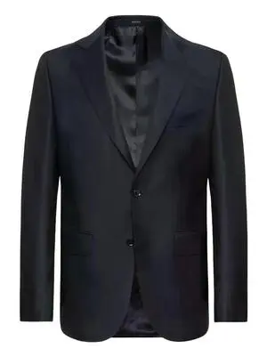 Boggi Milano Single-breasted Blazer - Blue