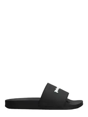 Palm Angels Logo Print Slides - Black