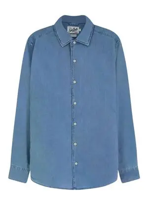 MC2 SAINT BARTH Raphael Chambray Long-sleeve Shirt - Blue