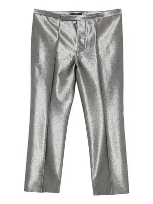 SAPIO Metallic Effect Pressed Crease Trousers - Silver