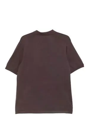 MC2 SAINT BARTH Embroidered-logo T-shirt - Brown