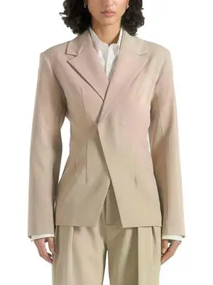 Manière De Voir Beatrice Long-sleeve Blazer - Neutrals