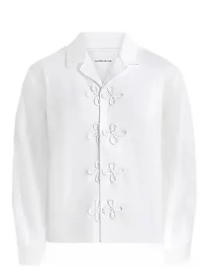 Manière De Voir Valen In Applique-detail Long-sleeve Shirt - White
