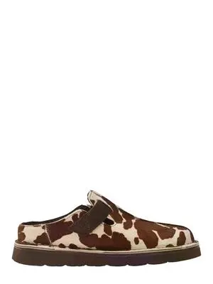 Clarks Cow Print Calf Hair Buckled Sneakers - Brown
