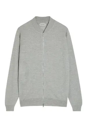 JOHN SMEDLEY 16.singular Fine-knit Merino Wool Bomber Jacket