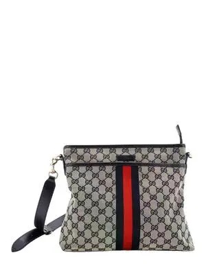 Gucci Gg Canvas Messenger Bag - Blue