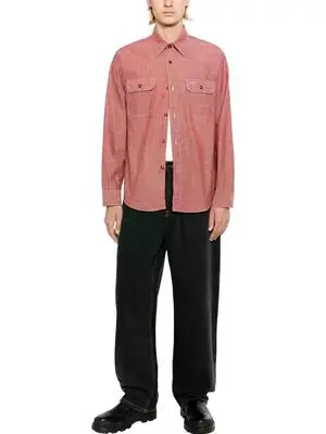 SUGAR CANE JEANS Chambray Shirt - Red