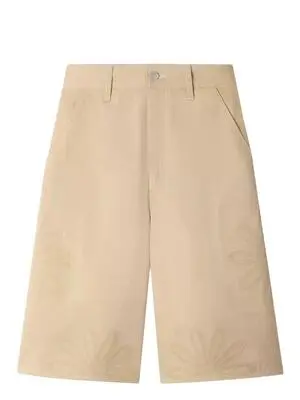 SANDRO Sandro Cotton Bermuda Shorts With Floral Appliqué
