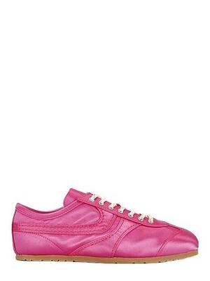 Dries Van Noten Dries Van Noten Satin Lace-Up Sneakers Fuchsia