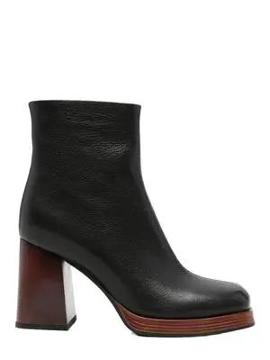 ADRIANNA FERETTI Square-toe Ankle Boots - Black