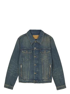 The Kooples Faded Denim Jacket - Medium Blue
