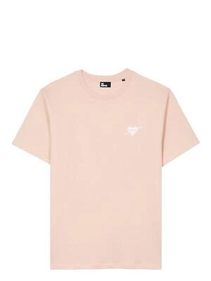 The Kooples Logo-print Short-sleeve Cotton T-shirt - Peach Pink