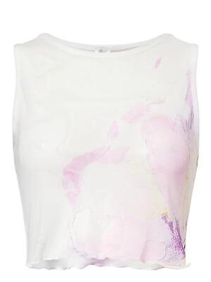 GRACEJACOB Gracejacob Sleeveless Mesh Crop Top Multi