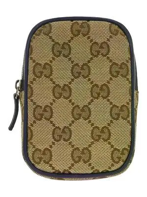 Gucci Gg Monogram Canvas Pouch - Neutrals