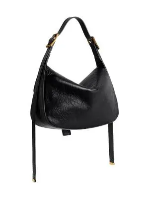 Balenciaga Medium Clicca Arena Leather Shoulder Bag - Black