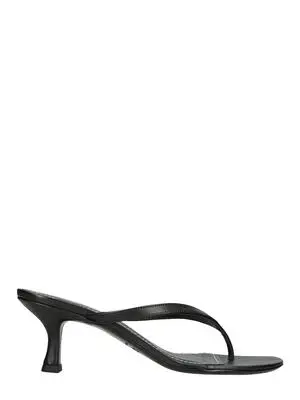 Staud Freja Kitten Heel Sandals - Black