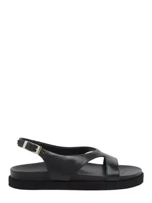 ANGEL ALARCON Buckle-fastening Cut-out Sandals - Black