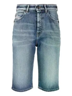 DIESEL® Knee-length Denim Shorts - Blue
