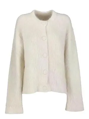 JIL SANDER Crew-neck Cardigan - Neutrals