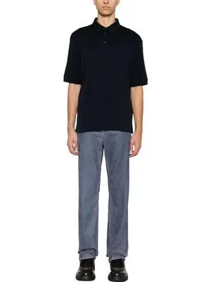 Giorgio Armani Cashmere Polo Shirt - Blue