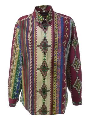 SOULEIADO Patterned Button-down Dress - Red