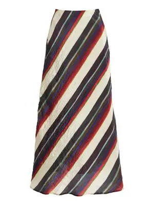 Christopher John Rogers Morris Striped Midi Skirt - Multi