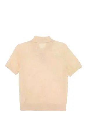 JNBY Jacquard-knit Short-sleeve Polo Top - Neutrals