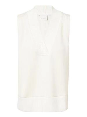 Varley Freida V-neck Knitted Tank Top - Pristine