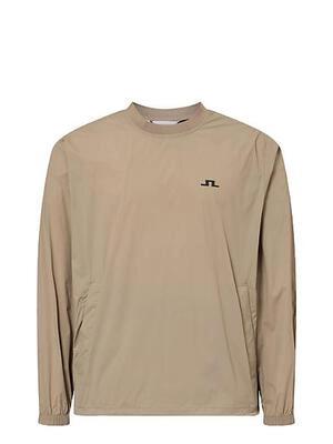 J. Lindeberg Ulf Crewneck Windbreaker Nylon Top - Brindle