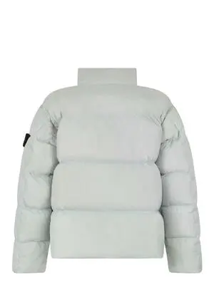 Stone Island Stone Island Quilted Down Jacket With Stand Collar Blue