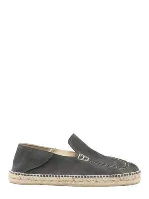 Manebí Suede Espadrilles With Contrast Stitching - Grey