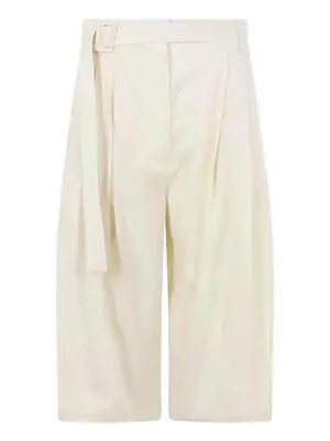 Co Belted Pleated Shorts - Neutrals