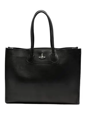 VIVIENNE WESTWOOD Vivienne Westwood Orb Plaque Leather Tote Bag