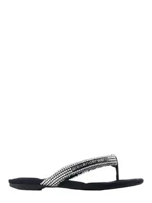 Alexander Wang Jenna Crystal-embellished Flip-flops - Silver