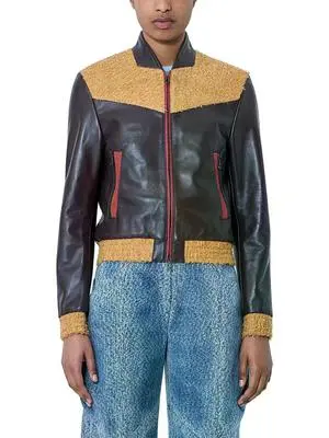 KIKO KOSTADINOV Zip-up Leather Jacket - Brown