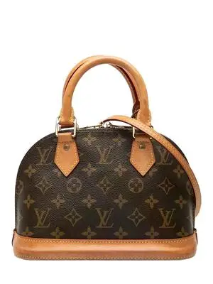 LOUIS VUITTON Monogram Alma Bb Satchel - Brown