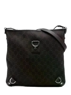 Gucci Gg Denim Abbey D-ring Crossbody Bag - Brown