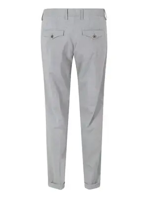 MYTHS Pleated Turn-up Trousers - Grey