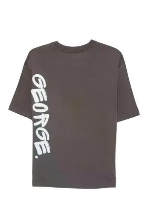 GEORGE. Logo Print Crewneck T-shirt - Brown