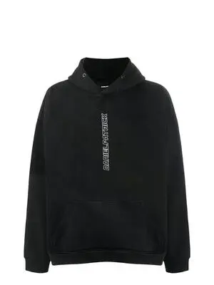 DANIEL PATRICK Logo Detail Hoodie - Black