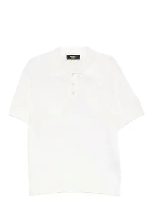 Fendi Crochet Polo Shirt - Neutrals